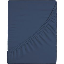 CASATEX Spannbettlaken &raquo;Jersey-Elasthan&laquo; mit Elasthan blau Jersey, Obermaterial: 96% Baumwolle, 4% Elasthan 1 Stk., Jersey, 90-100x200-220 25cm