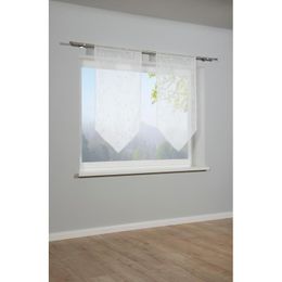 Gardinia Gardine &raquo;wei&szlig;&laquo; Stangendurchzug 1 Stk. tlg. transparent, Polyester, Panneaux mit Stickerei wei&szlig; Polyester 120cm, Stangendurchzug, 60cm