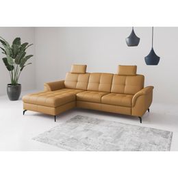 Sit & More sit&more Ecksofa &raquo;Zora&laquo; B/H/T: 262cm x 92cm x 164cm, NaturLEDER , Recamiere links, ohne Bett,ohne Bettkasten,R&uuml;cken echt