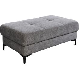 3C Carina Hockerbank &raquo;Burnaby&laquo; passend zur Serie "Burnaby", B/T/H: 126/76/47 cm silber B/H/T: 126cm x 47cm x 76cm, Struktur weich