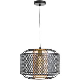 NOWA H&auml;ngeleuchte &raquo;DENTON&laquo; E27 1 Stk. H&auml;ngelampe Esszimmer-Leuchte Esstischleuchte Wohnzimmer schwarz &Oslash; 40cm H: 150cm, 1 Stk.