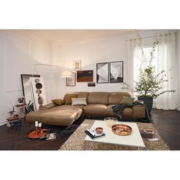 Musterring Wohnlandschaft &raquo;MR 2490 Ecksofa mit erstklassigem Sitzkomfort, Long-Life-Leder&laquo; Fu&szlig; Schwarz, Sitzh&ouml;he 46cm, wahlweise mit Funktionen, Ma&szlig;e 342x207 cm 