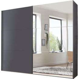 Wiemann Schwebet&uuml;renschrank &raquo;Korfu&laquo; hochwertige Beschl&auml;ge grau Glas, Holzwerkstoff B/H/T: 246,9cm x 236cm x 67cm, T&uuml;ren: 2 Stk.