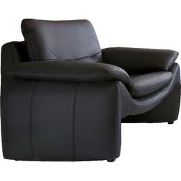 Places of Style Sessel &raquo;Luna&laquo; in einzigartiger Optik schwarz NaturLEDER (echtes Rindsleder) Long-Life-Leder 300, B/H/T: 110cm x 80cm x 88cm