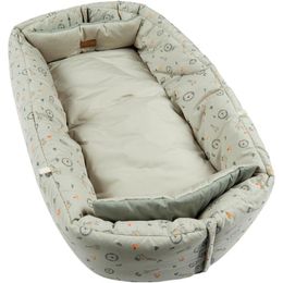 Sterntaler Bettnestchen &raquo;Safari&laquo; grau Obermaterial: 60% Baumwolle, 40% Polyester. F&uuml;llung: 100% Polyester Einheitsgr&ouml;&szlig;e
