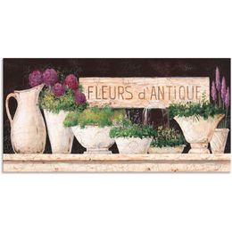 Artland Wandbild &raquo;Antike Blumen&laquo; Vasen & T&ouml;pfe 1 Stk. tlg. als Alubild, Leinwandbild, Poster in verschied. Gr&ouml;&szlig;en beige B/H/T: 100cm x 50cm, Alu-Dibond-Druck 