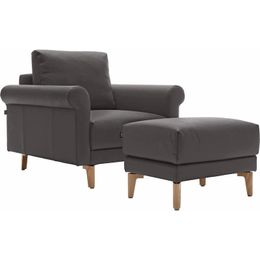 Creation BY ROLF BENZ Sessel &raquo;CR.450, Designsessel, Loungesessel&laquo; modern Landhaus, mit tollem Sitzkomfort, Breite 88 cm, Fu&szlig; Nussbaum braun NaturLEDER