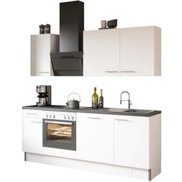 Optifit K&uuml;che &raquo;Klara&laquo; 210 cm breit wei&szlig; B/H/T: 210cm x 60cm, ohne E-Ger&auml;te