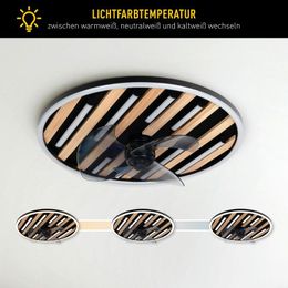 OTTO home LED Deckenleuchte &raquo;Deckenventilator Vollo&laquo; LED-Modul 1 Stk. warmwei&szlig; - kaltwei&szlig; inkl. Ventilator, dimmbar, CCT, Memory, Nachtlicht, Timer, 