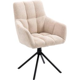 Home Affaire Esszimmerstuhl &raquo;Nizza&laquo; (Set) 2 Stk.mit Boucl&eacute; Bezug beige Metall B/H/T: 61cm x 90cm x 66cm, 2 Stk.