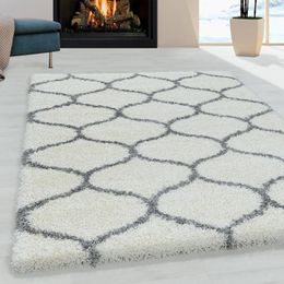 Ayyildiz Teppiche Hochflor-Teppich &raquo;SALSA 3201&laquo; rechteckig 50 mm H&ouml;he auch in rund, Pflegeleicht / Strapazierf&auml;hig / Shaggy/ Wohnzimmer beige Polypropylen (PP) B : 