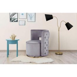 Kayoom Sessel &raquo;Drehsessel Beverly 125, drehbar, Gestell aus Eisen,samtige Oberfl&auml;ch&laquo; 1 Stk. tlg. rund, glamour&ouml;s, gesteppter R&uuml;cken, abgerundete,Drehsessel 