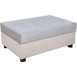 Collection AB Hocker &raquo;Parma, B: 98 cm&laquo; mit Federkern grau 100%Polyester B/H/T: 98cm x 42cm x 68cm, Cord Microfaser PRIMABELLE