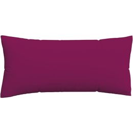 Schlafgut Kissenbezug &raquo;Premium Kissenbezug Knitted Jersey (1 St)&laquo; Ton-in-Ton Rei&szlig;verschluss, Bio-Baumwolle mit Elasthan, Uni, OEKO Tex lila Jersey, Obermaterial