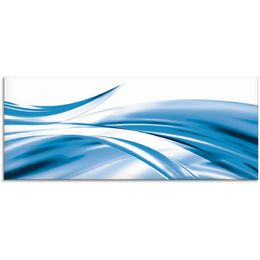 Artland Glasbild &raquo;Sch&ouml;ne Welle - Abstrakt&laquo; Gegenstandslos 1 Stk. tlg. in verschiedenen Gr&ouml;&szlig;en blau B/H/T: 125cm x 50cm, Glasbild Gegenstandslos, 1 Stk.