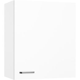 KOCHSTATION H&auml;ngeschrank &raquo;KS-Paula&laquo; 60 cm breit, 70 cm hoch, mit 1 T&uuml;r, 2 Einlegeb&ouml;den wei&szlig;, B/H/T: 60cm x 70,4cm x 34,9cm, T&uuml;ren: 1 Stk.