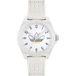 adidas originals Herren adidas originals Quarzuhr &raquo;PROJECT FOUR&laquo; Armbanduhr, Herrenuhr, Damenuhr, unisex, Resinarmband wei&szlig; Einheitsgr&ouml;&szlig;e