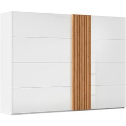 Rauch Schwebet&uuml;renschrank &raquo;Kleiderschrank Schrank Garderobe W&auml;scheschrank TEGIO&laquo; mit hochwertigen Holzdekoraufleistung und Glasfront MADE IN GERMANY 