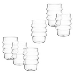 Leonardo Gl&auml;ser-Set &raquo;Trinkglas SOLE, 350 ml, 6er-Set&laquo; mit modernem Bubble-Design transparent Borosilikatglas &Oslash; 8,5cm x 11,5cm, 350ml, 6 Stk.