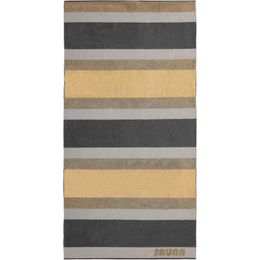 Dyckhoff Saunatuch &raquo;Saunatuch SaunaStripe&laquo; gold Walkfrottee, Obermaterial: 100% Baumwolle B/L: 100cmx200cm, 1 Stk., Walkfrottee