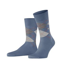Burlington Herren Socken &raquo;Manchester&laquo; Einheitsgr&ouml;&szlig;e 40-46, Argyle-Muster, -Clip blau 46