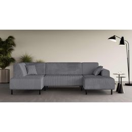 OTTO home Wohnlandschaft &raquo;ARROS U-Form mit Wellenunterfederung, Ma&szlig;e B/T/H: 300/163/81 cm&laquo; incl. Zierkissen, mit Recamiere links/rechts bestellbar, 