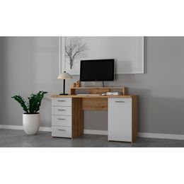FORTE Schreibtisch &raquo;NET160&laquo; viel Stauraum, Tischplatte bis 50 kg belastbar beige B/H/T: 145cm x 90,7cm x 60cm