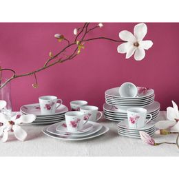 Creatable Kombiservice &raquo;Amelie Aiko, Kombi-Service 30-tlg&laquo; Blumendekor wei&szlig; Porzellan 30 Stk.