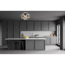N&auml;ve n&auml;ve LED Deckenleuchte &raquo;Rizado&laquo; 1 Stk. Warmwei&szlig; Effizienzklasse: F, 3-Stufen dimmbar per Wandschalter, satin-nickel gold 1, 1 Stk.