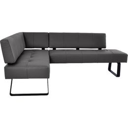 K+w Komfort & Wohnen K+W Komfort & Wohnen Eckbank &raquo;Spider II&laquo; Sitzsteppung, bequem durch Sandwichbauweise, 2 Stellma&szlig;e grau B/H/T: 165cm x 88cm x 227cm, Leder CASAY, 