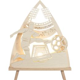 SAICO Original LED Schwibbogen &raquo;Deko-Lichterspitze, Fu&szlig;ballfreunde&laquo; inkl. einem LED-Leuchtmittel, warmwei&szlig;, BxHxT: 30x41x6 cm beige Holz teilmassiv B/