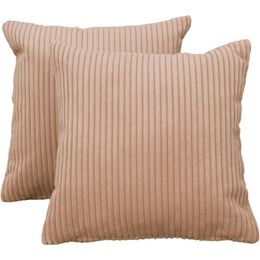 OTTO home Dekokissen &raquo;Eggery&laquo; Dekokissen mit F&uuml;llung, 2er oder 4er Set, je 40x40 cm beige Polyester B/L: 40cm, 2 Stk.