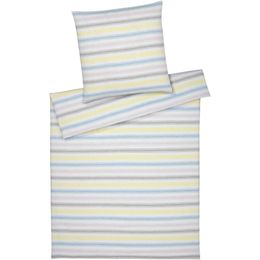 Elegante Bettw&auml;sche &raquo;Bliss&laquo; 2 Stk. angenehmes Hautgef&uuml;hl gelb Halbleinen, Obermaterial: 50% Baumwolle, 50% Leinen B/L: 135cm x 200cm, 1 Stk., 1 Stk., 