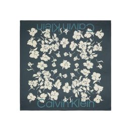 Calvin Klein Damen Modetuch &raquo;ALLOVER FLORAL SQUARE SCARF&laquo; Mit Blumenmuster f&uuml;r einen schicken Auftritt grau Einheitsgr&ouml;&szlig;e