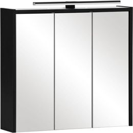 Schildmeyer Badezimmerspiegelschrank &raquo;Emmik, Spiegelschrank, Made in Germany, B: 65 cm&laquo; Solide Verarbeitung - Dieses Produkt ist in Deutschland gefertigt schwarz 