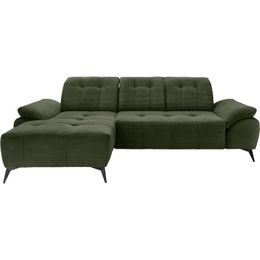 Home Affaire Ecksofa &raquo;Lazio modern und bequem, schmale Armlehnen, tolle Detailverarbeitung&laquo; zwei verschiedene Fu&szlig;farben w&auml;hlbar gr&uuml;n 93% Polyester, 7%