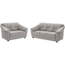 Sit & More sit&more Polstergarnitur &raquo;Savona&laquo; 2 tlg. Set: 2- & 3er-Sofa, mit Federkern grau B/H/T: 90cm x 90cm, Flachgewebe