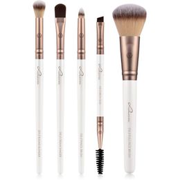 Luvia Cosmetics Damen Kosmetikpinsel-Set &raquo;DAILY SELECTION&laquo; Nurai-Pinselhaar, vegan und hautfreundlich, verliert keine Haare. wei&szlig; Einheitsgr&ouml;&szlig;e