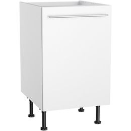KOCHSTATION Sp&uuml;lenschrank &raquo;KS-Bern2&laquo; Breite 50 cm, 1 T&uuml;r wei&szlig; Holzwerkstoff B/H/T: 50cm x 87cm x 58,4cm, T&uuml;ren: 1 Stk.