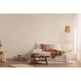 Livingwalls living walls Vliestapete &raquo;Stories of Life strukturierte Uni-Tapete Beige Creme&laquo; Strukturmuster einfarbig uni leicht strukturiert Moderne Wandtapete 