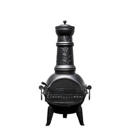 Buschbeck Grillkamin &raquo;Leaf 107&laquo; BxTxH: 43x43x107 cm schwarz B/H/T: 43cm x 43cm