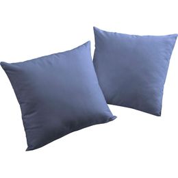 Adam Dekokissen &raquo;Uni Collection&laquo; aus zertifizierter Bio-Baumwolle, Kissenh&uuml;lle ohne F&uuml;llung, 1 St&uuml;ck blau Baumwolle B/L: 40cm x 40cm, 1 Stk.
