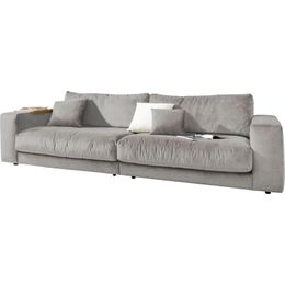 3C Candy Big-Sofa &raquo;Enisa II&laquo; incl. 1 Flatterkissen, Wahlweise mit Flecken-Schutz-Bezug Easy care grau 85% Polyester, 15% Viskose B/H/T: 290cm x 86cm x