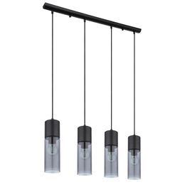 Globo LIGHTING Pendelleuchte &raquo;ANNIKA&laquo; E27 1 Stk. H&ouml;he k&uuml;rzbar, Glas, Essbereich, Wohnzimmer schwarz 1 Stk.
