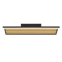 Brilliant LED Deckenleuchte &raquo;Calma&laquo; LED-Modul 1 Stk. Warmwei&szlig; 3000 K, dimmbar, Holz/Metall, schwarz braun 1, H: 5cm, 1 Stk.