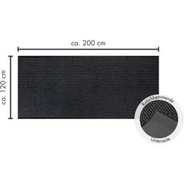 ANDIAMO Fu&szlig;matte &raquo;Easy, Made in Netherlands&laquo; rechteckig 5 mm H&ouml;he Schmutzfangmatte, rutschhemmend, Innen- und &uuml;berdachten Au&szlig;enbereich grau Kunstfaser B : 