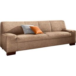 DOMO collection 2-Sitzer &raquo;Norma, zeitlos, kubisch und elegant, komfortabel, flache Armlehnen&laquo; braun B/H/T: 192cm x 74cm x 85cm, Microfaser PRIMABELLE 