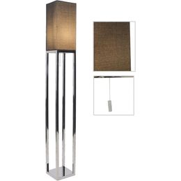 N&auml;ve n&auml;ve Stehlampe &raquo;Alfa&laquo; E27 1 Stk. Flurleuchte H: 150,5cm, 1xE27, dunkelgrau/chrom, IP20 grau 1, H: 150,5cm, 1 Stk.