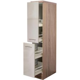 Flex-Well Apothekerschrank &raquo;Nepal&laquo; (B x H x T) 30 x 161/162 x 60 cm, mit 4 Ablagen braun Holzwerkstoff Sonoma Eiche, B/H/T: 30cm x 162cm x 60cm