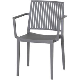 siena GARDEN Gartensessel &raquo;Lane 2er Set Stapelsessel grau&laquo; Set, 2 Stk. tlg. Gestell, Polypropylen/Glasfaser grau B/H/T: 57cm x 82cm x 56cm